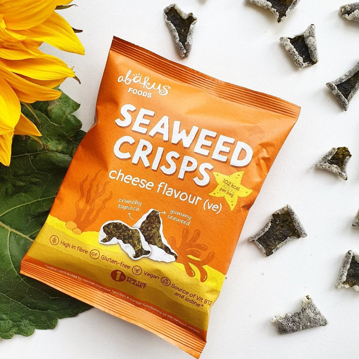 Abakus Seaweed Crisps - Cheese Flavour - Vegan Snacks – Little Green Basket
